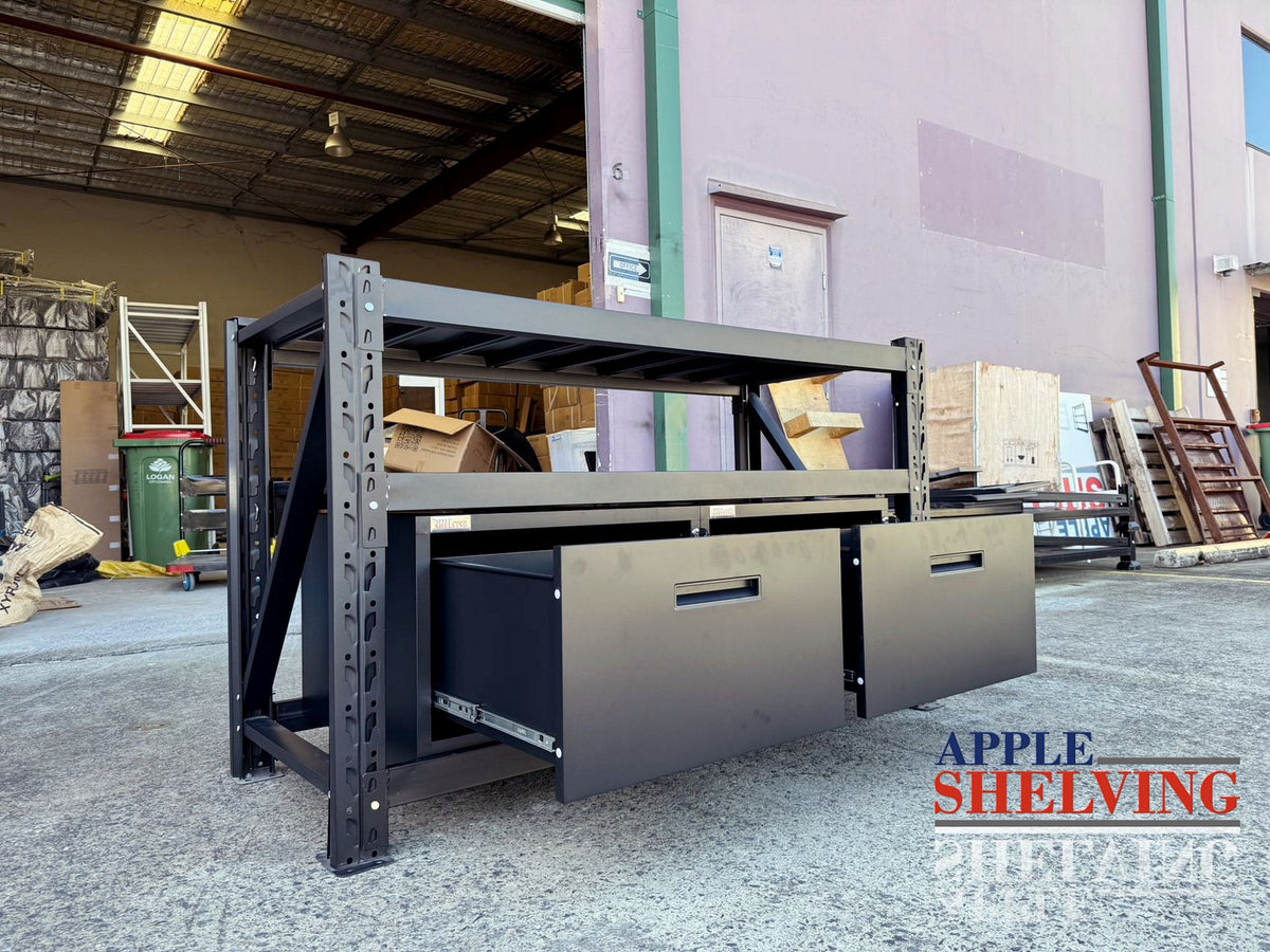 1.5m Steel Workbench with 2 Drawers – Heavy-Duty & Modular Garage ...