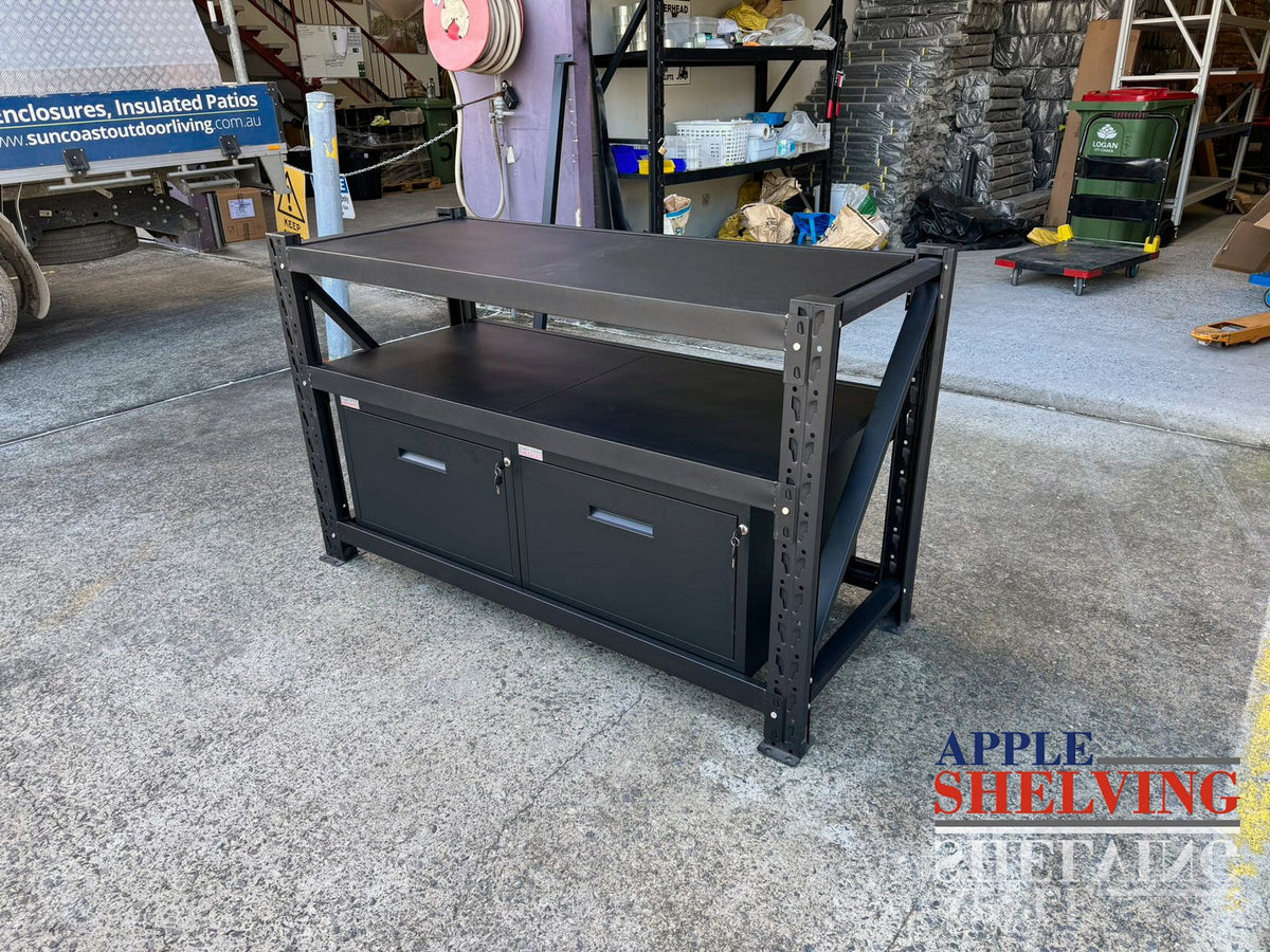 1.5m Steel Workbench with 2 Drawers – Heavy-Duty & Modular Garage ...