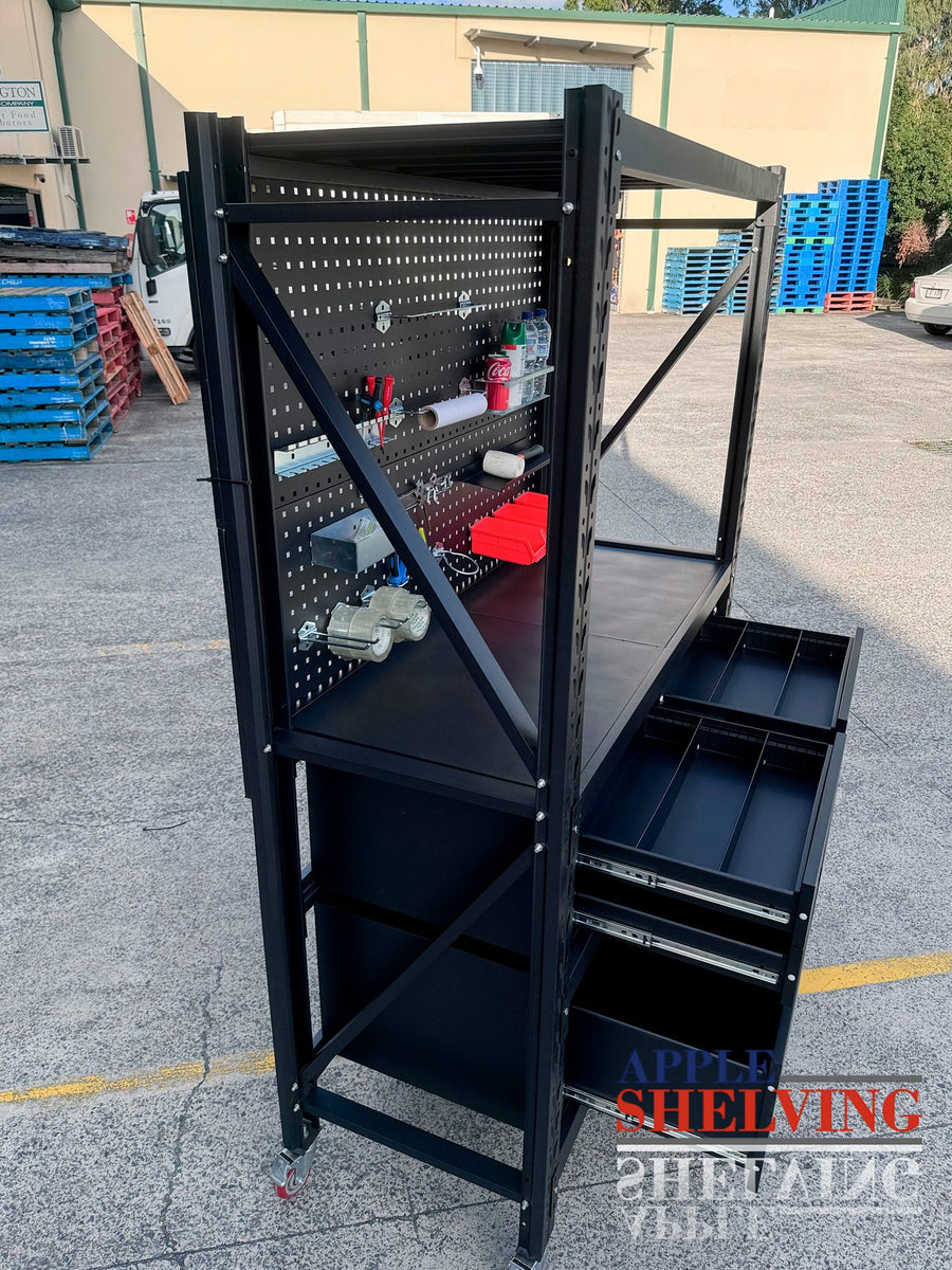 1.5m Steel Workbench with 6 Drawers & Pegboard – Modular, Heavy-Duty ...