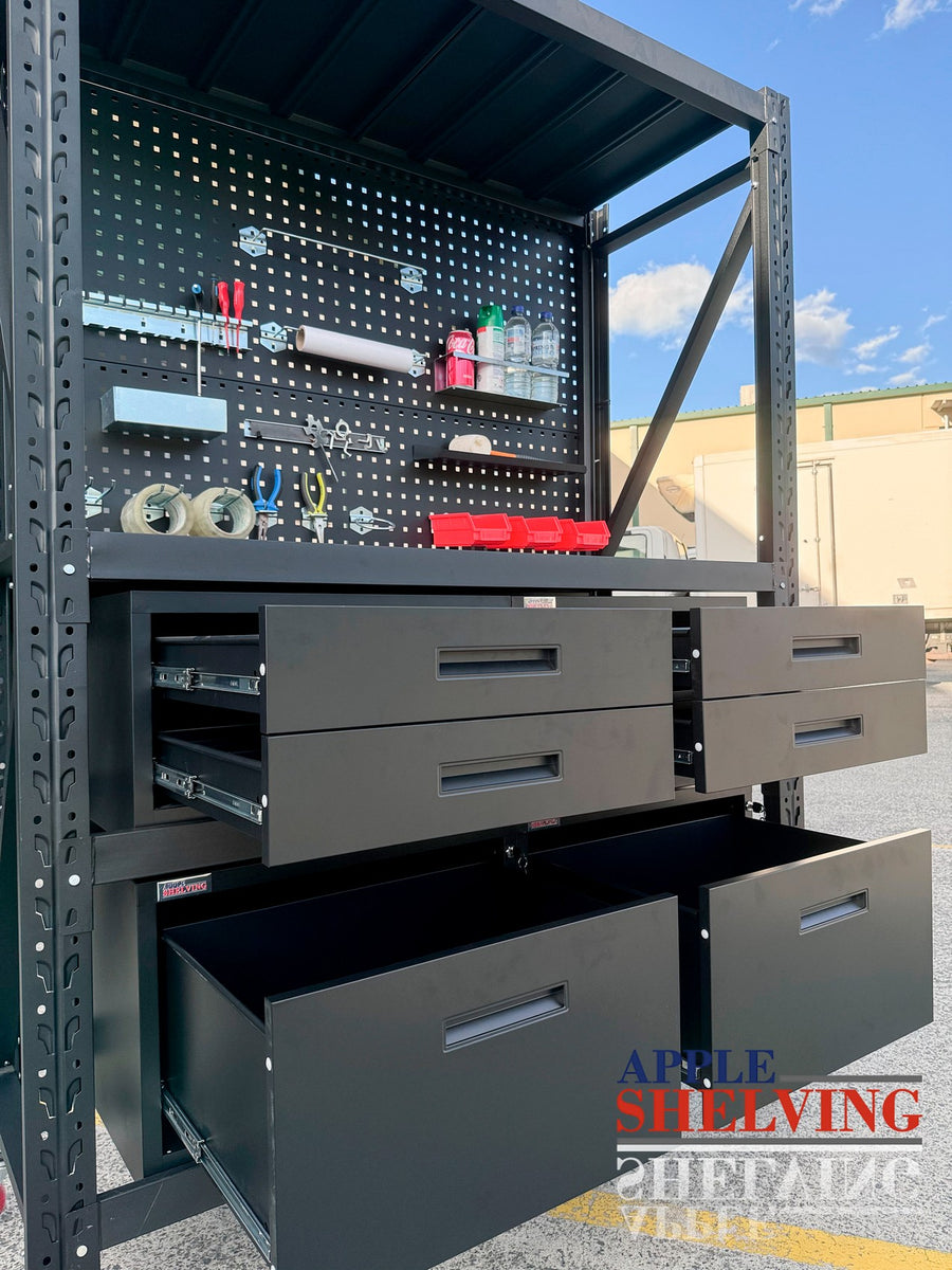 1.5m Steel Workbench with 6 Drawers & Pegboard – Modular, Heavy-Duty ...