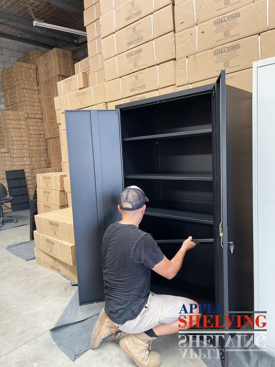 176cm height 2-Door Storage Cabinet Lockable Cupboard (Steel) – Apple ...