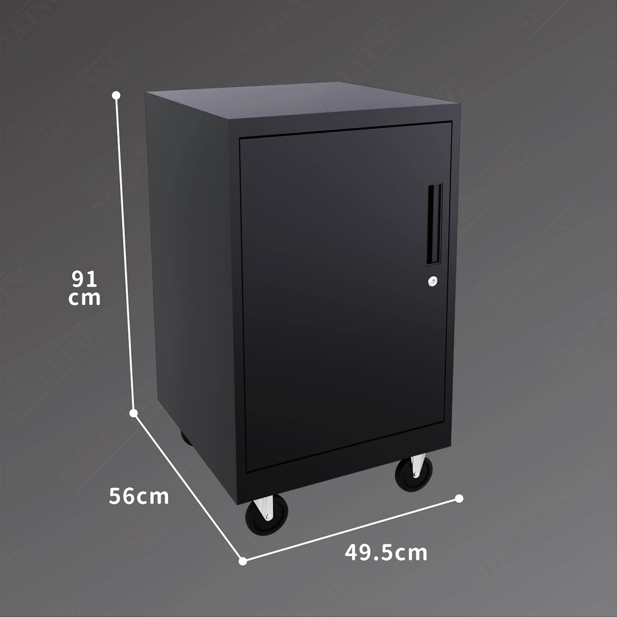 19'' Connectable Steel Cabinet with Optional Wheels – Apple Shelving