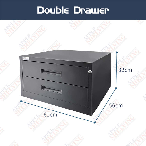 Double Drawer Unit Lockable – Apple Shelving