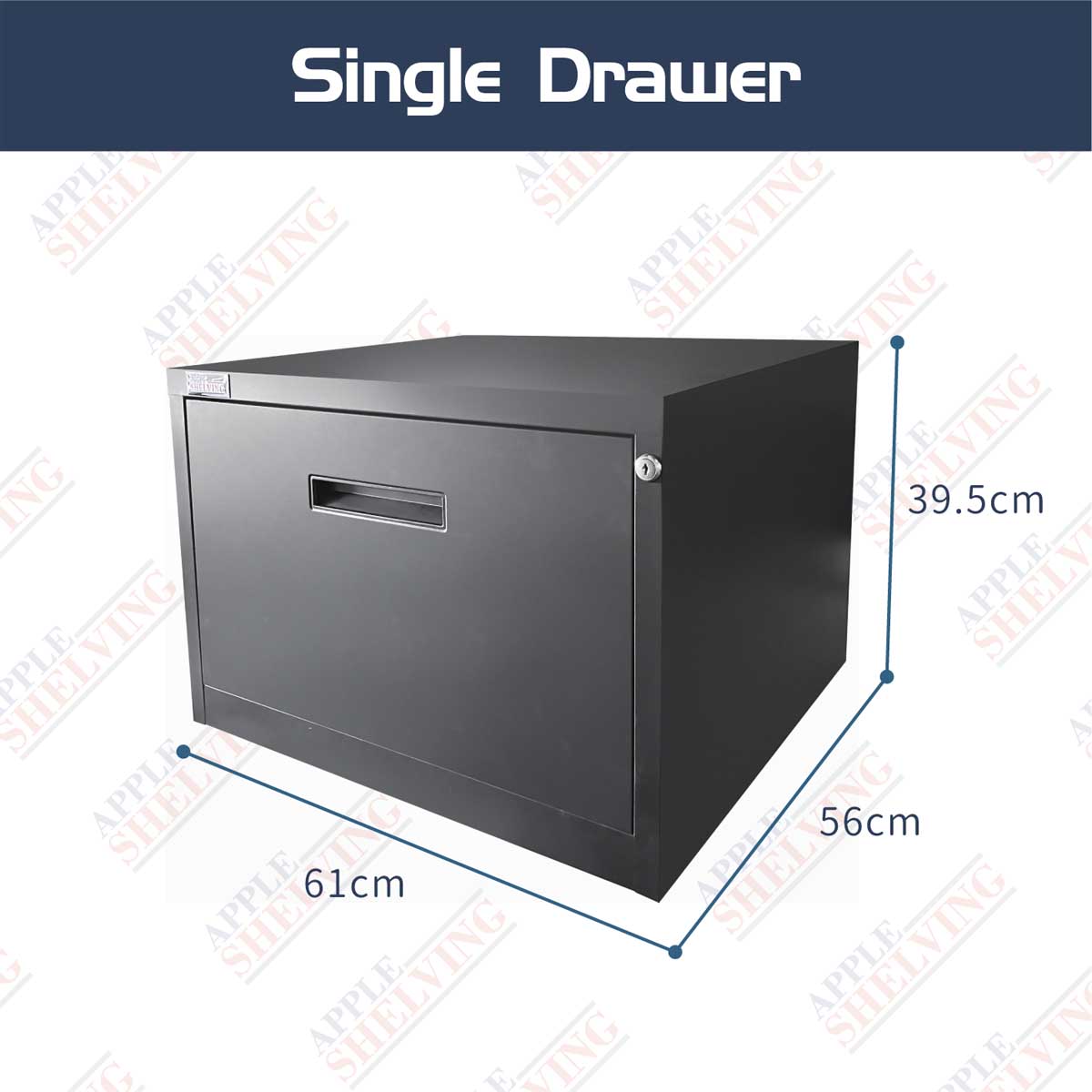Single Drawer Unit Lockable – Apple Shelving