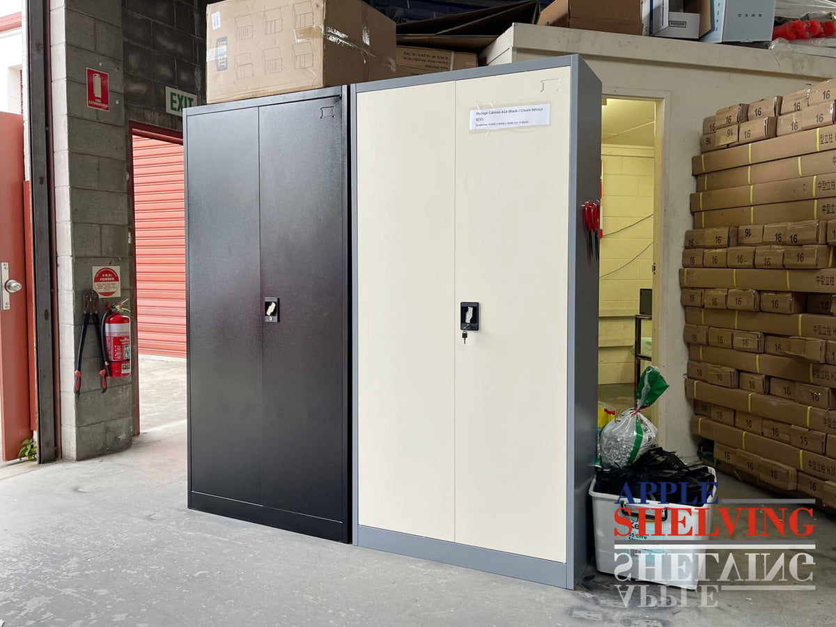 Steel Lockable 2-Door Storage Cabinet – Adjustable Shelves & 30kg Load ...