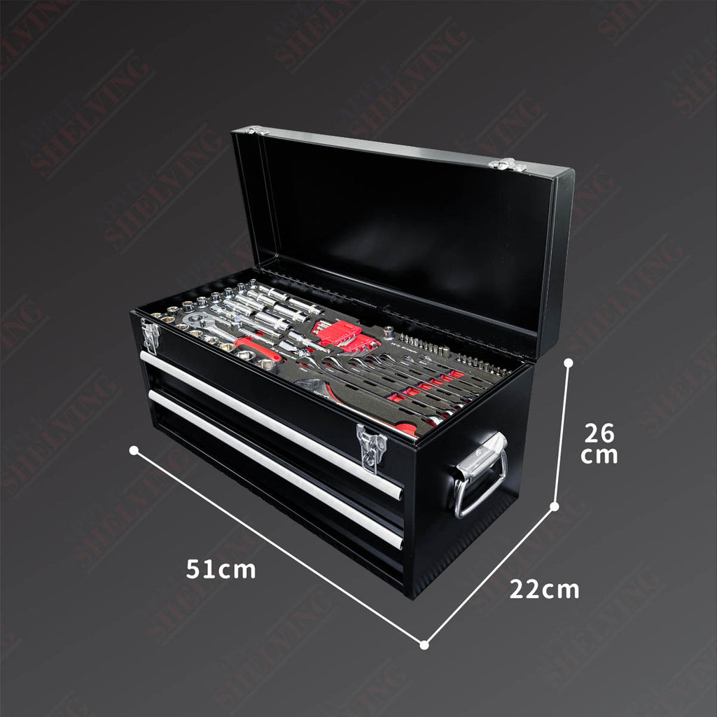 20'' 2-Drawer Tool Chest with 74-Piece Auto Repair Kit – Compact ...